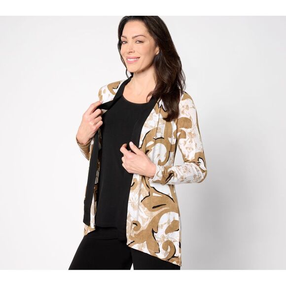 Susan Graver | Tops | Susan Graver Womens Top Petite Pl Printed Liquid ...